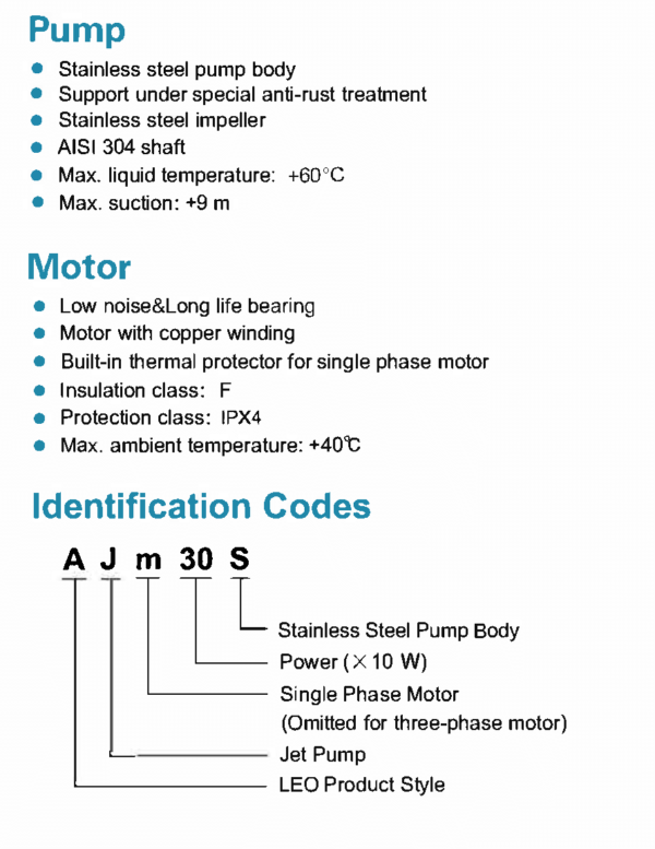 AJm-S Stainless Steel Jet Pump : LEO - www.savebuy.co.th